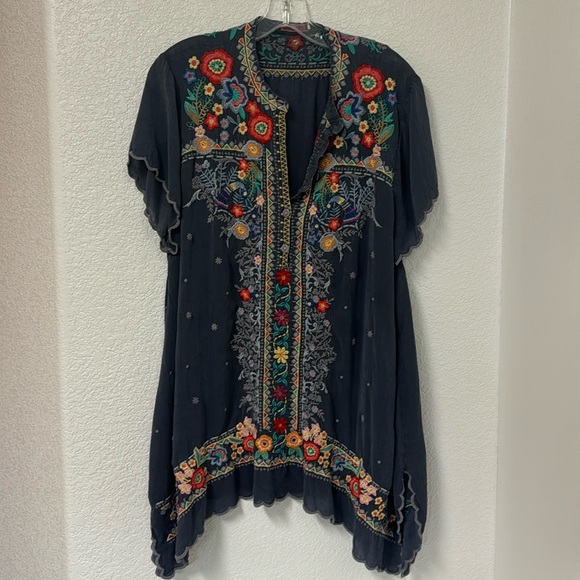 Johnny Was | Tops | Johnny Was Embroidered Tunic Blouse | Poshmark
